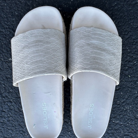 J/SLIDES | Shoes | Jslides Cream Slide Sandals Minimalist Design | Poshmark